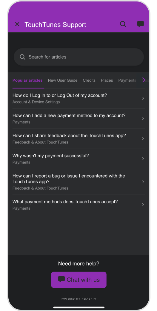TouchTunes app | TouchTunes